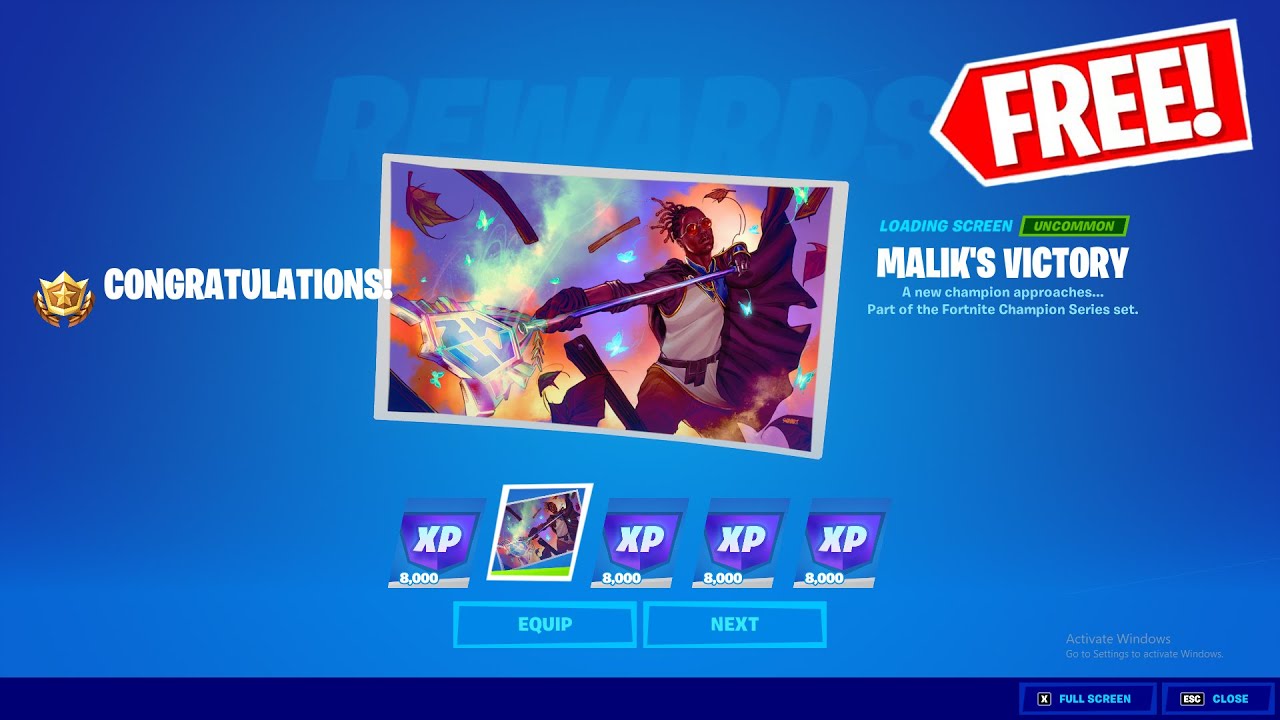 How to Unlock *FREE* Malik's Victory Loading Screen | Fortnite FNCS ...