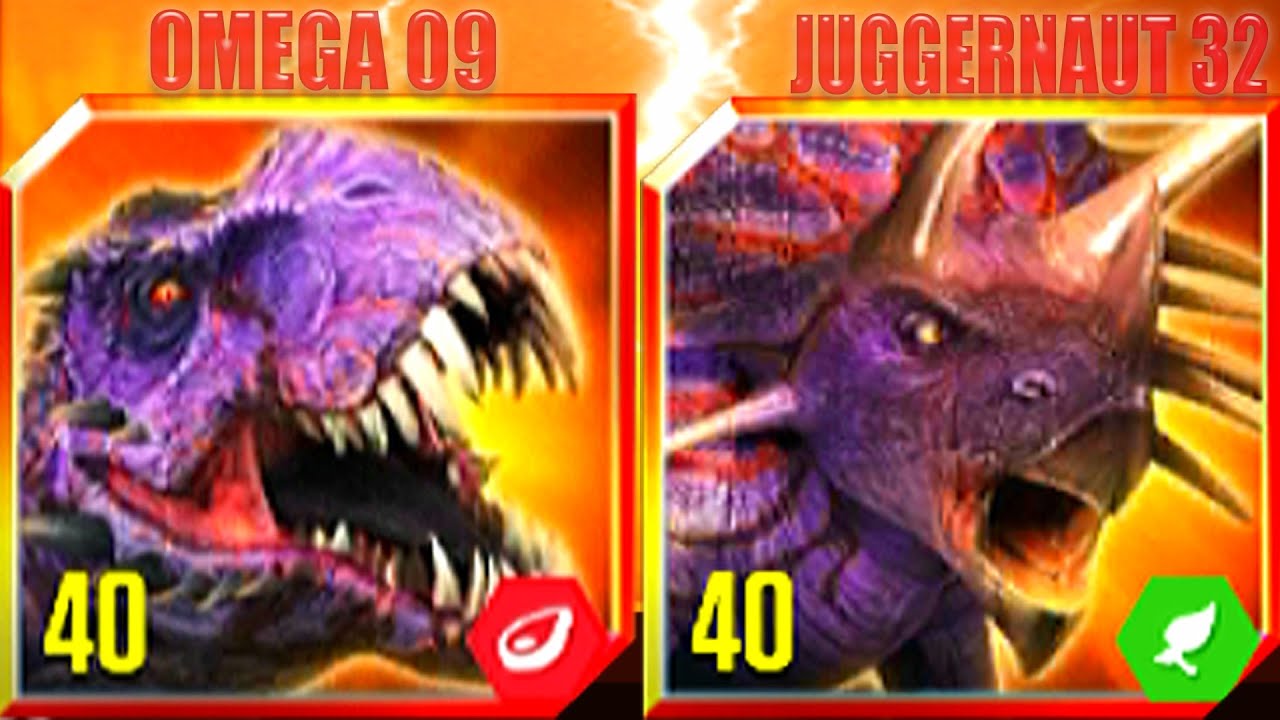 OMEGA 09 VS JUGGERNAUT 32 (DEFEAT 30 OPPONENTS) | JURASSIC WORLD THE ...