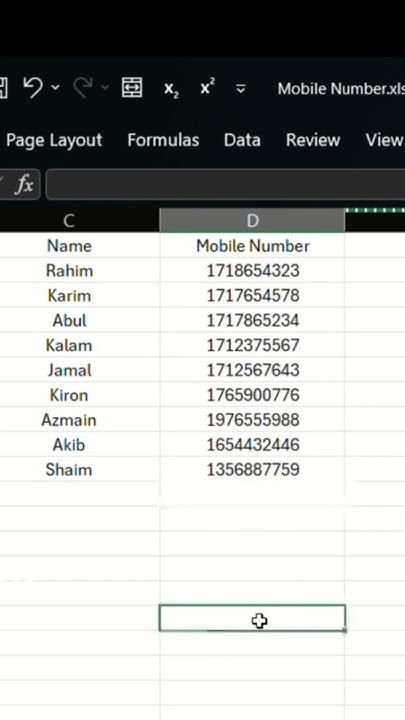 Adding Mobile Phone Number Starting with Zero #exceltech #exceltips - YouTube