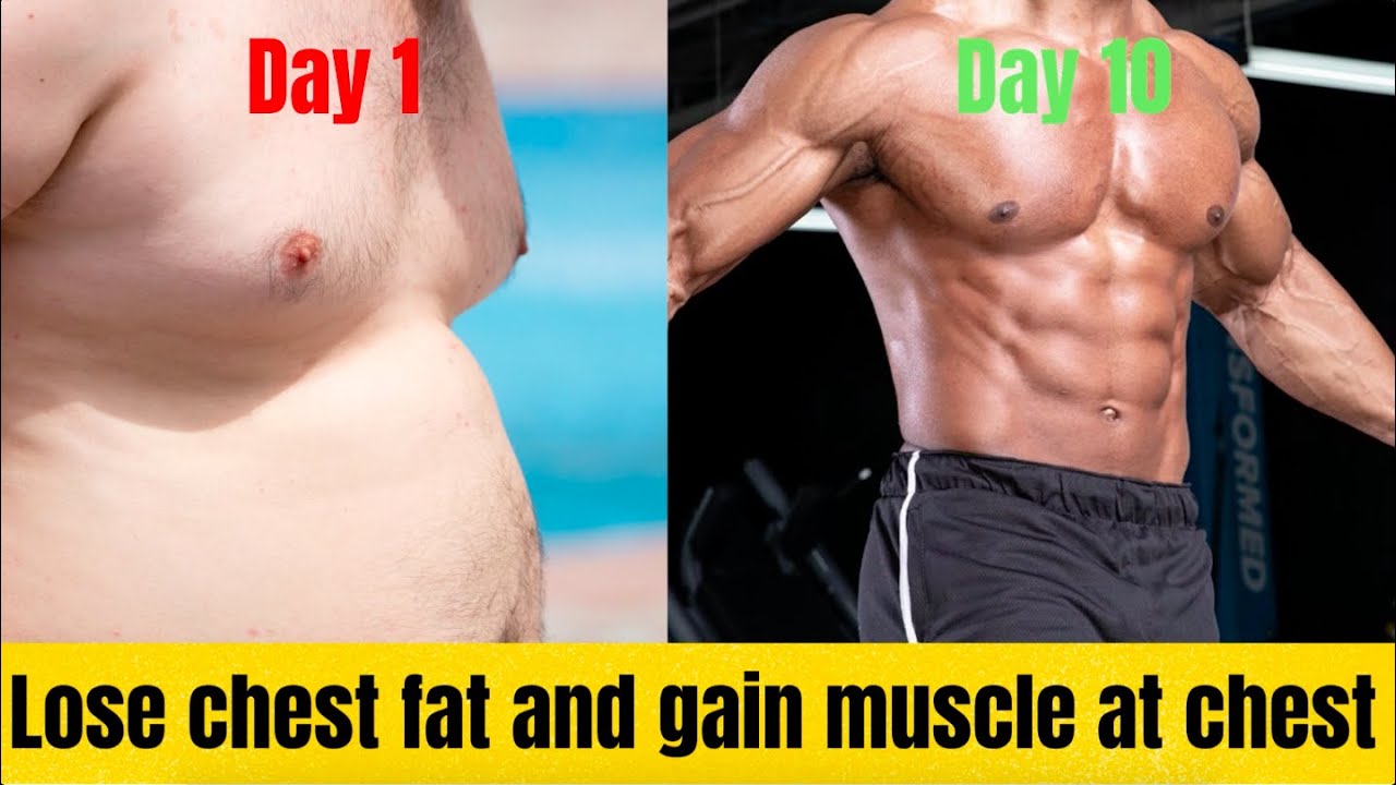 Lose chest fat and gain muscle at chest - YouTube
