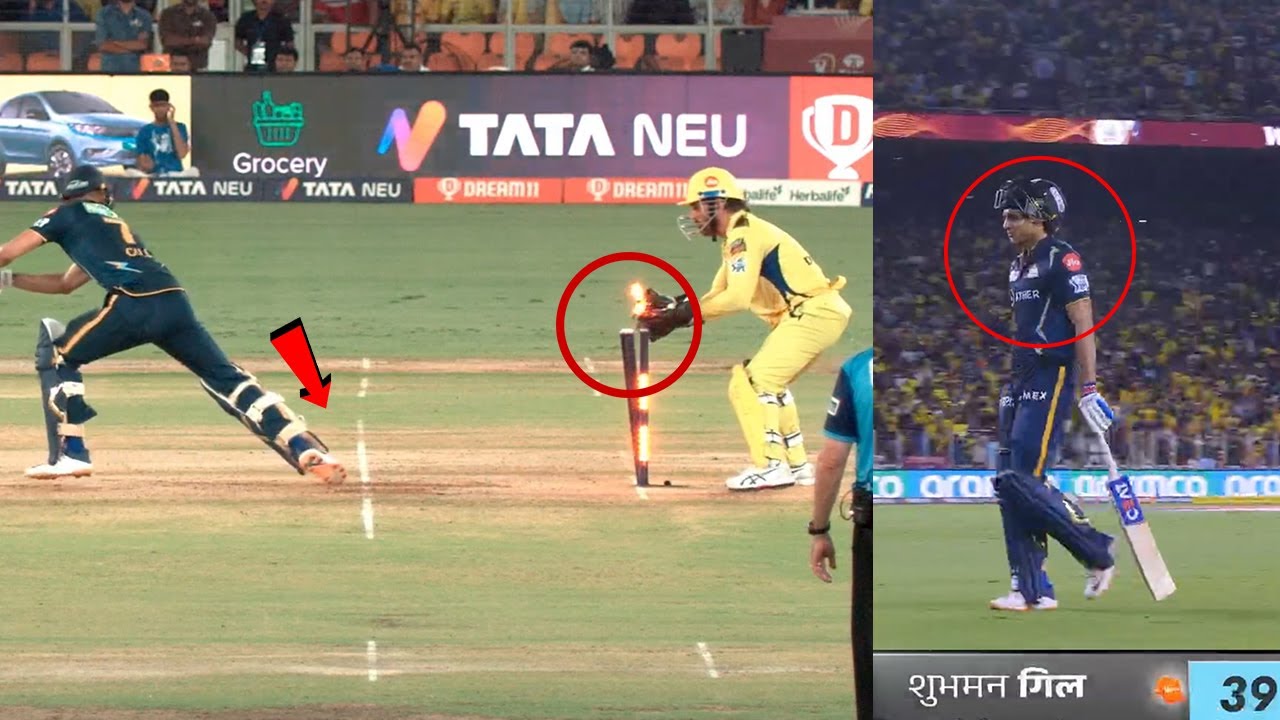 Everyone shocked to watch Ms Dhoni Stumping shubhman gill in CSK vs GT ...