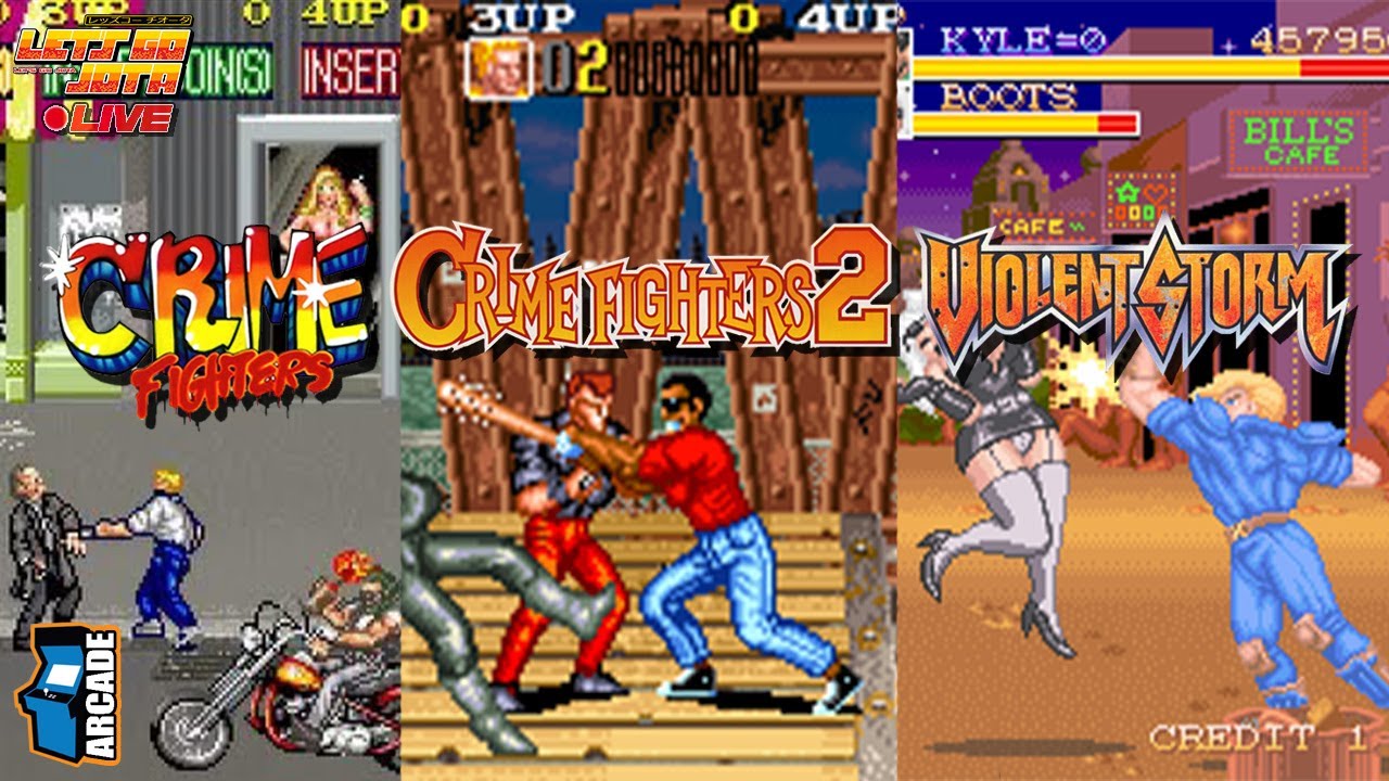 DETONANDO A TRILOGIA CRIME FIGHTERS (ARCADE) AO VIVO - YouTube