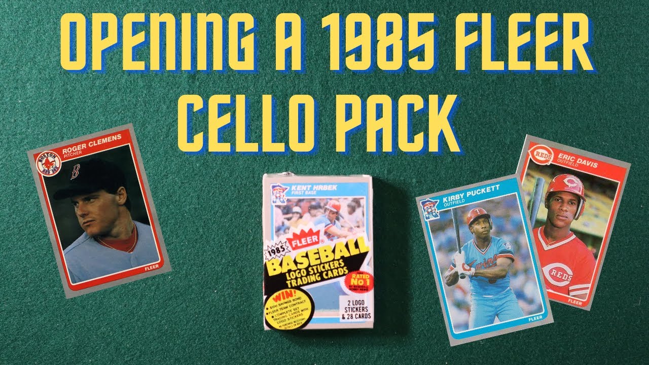 Opening a 1985 Fleer Baseball Cello Pack - YouTube