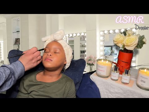 ASMR ~ let me do your makeup real person ft Dossier - YouTube