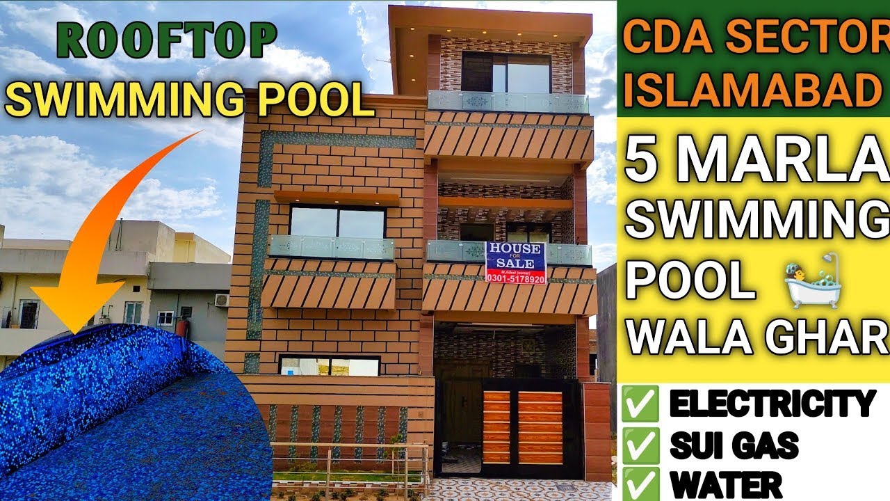 5 Marla House 🏡 For Sale | SWIMMING-POOL WALA GHAR | Modern House ...