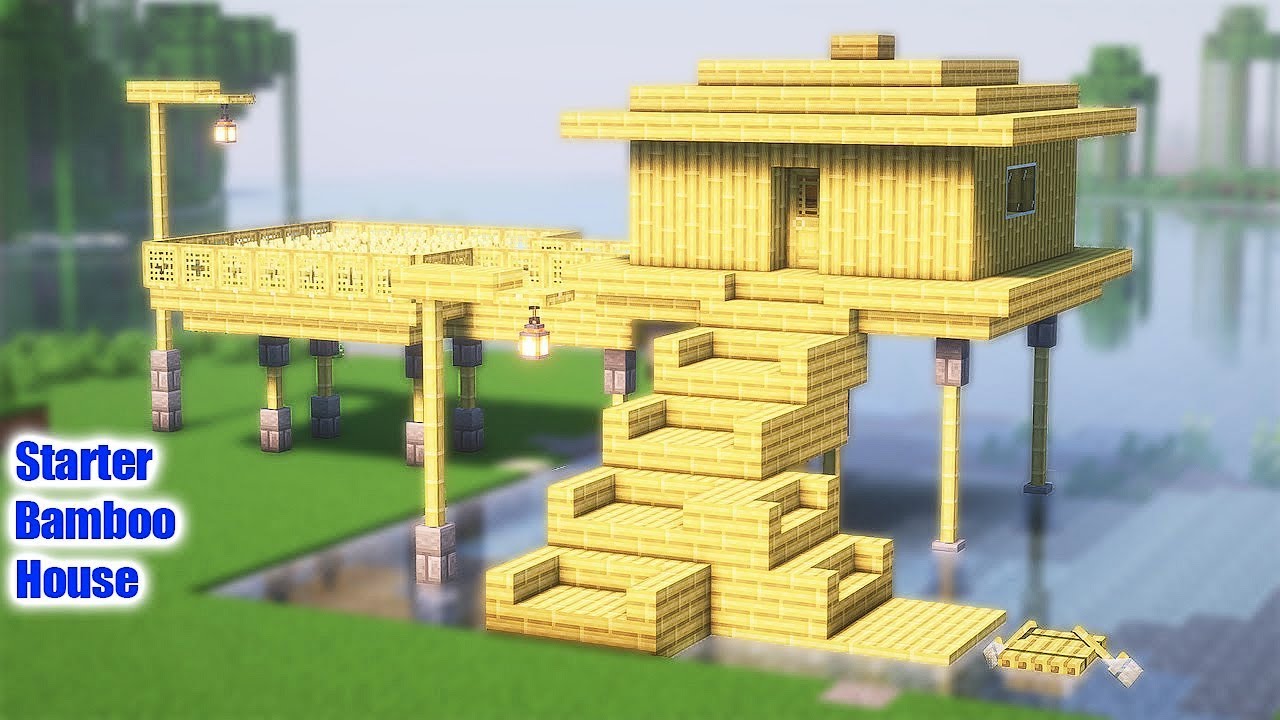 Minecraft | Bamboo House | Tutorial | Easy Starter House [how to build ...