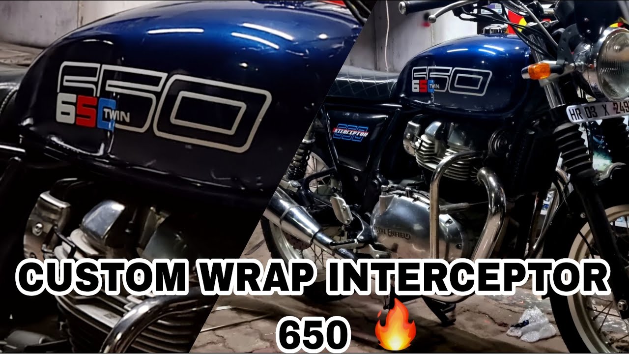 ROYAL ENFIELD INTERCEPTOR 650 CUSTOM WRAP 🔥 #interceptor650 ...