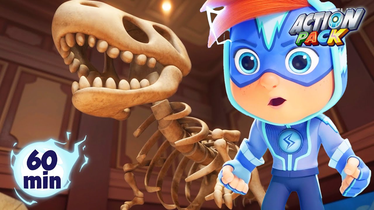 Watts at the Museum | Action Pack 🦸 | Action Cartoons For Kids - YouTube