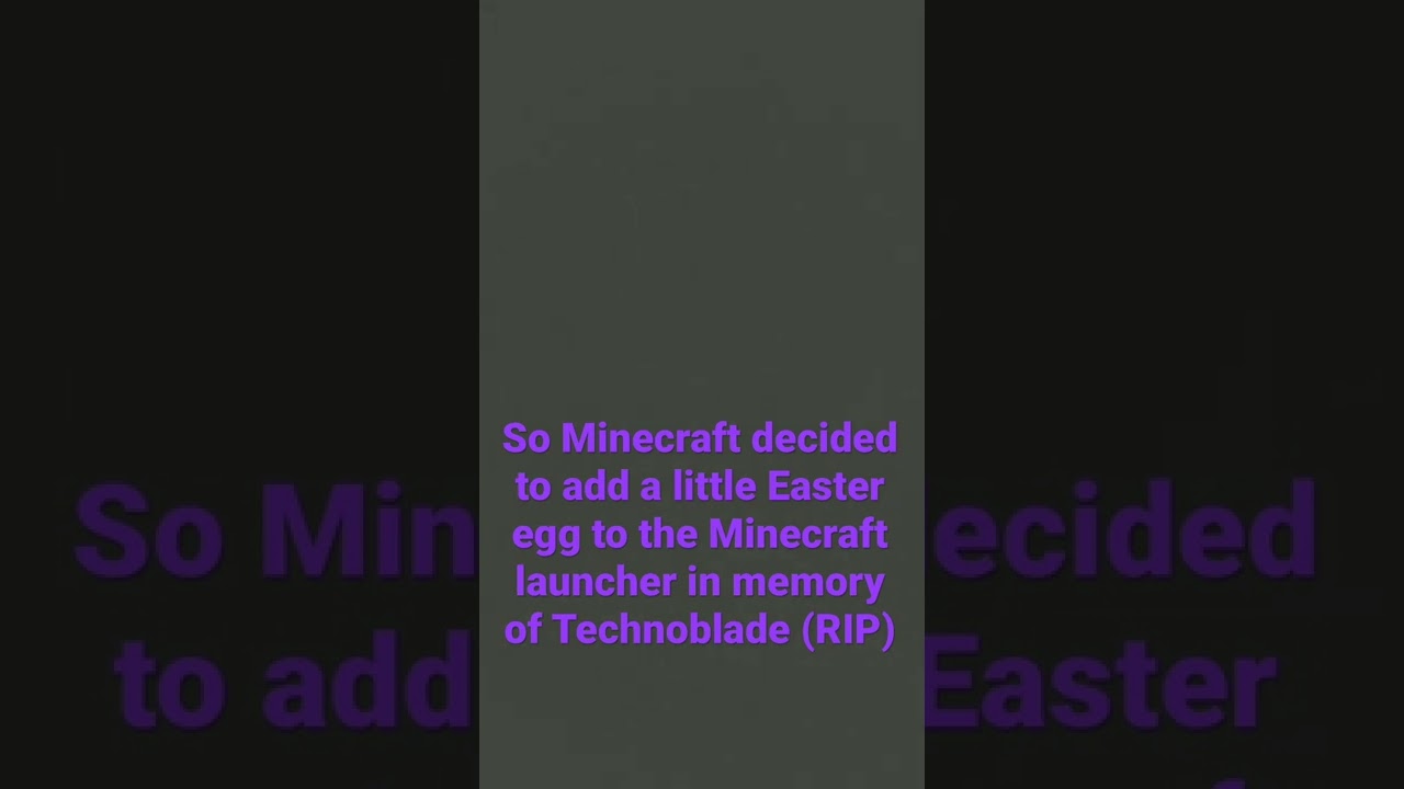 Technoblade Minecraft Lancher Easter Egg - YouTube