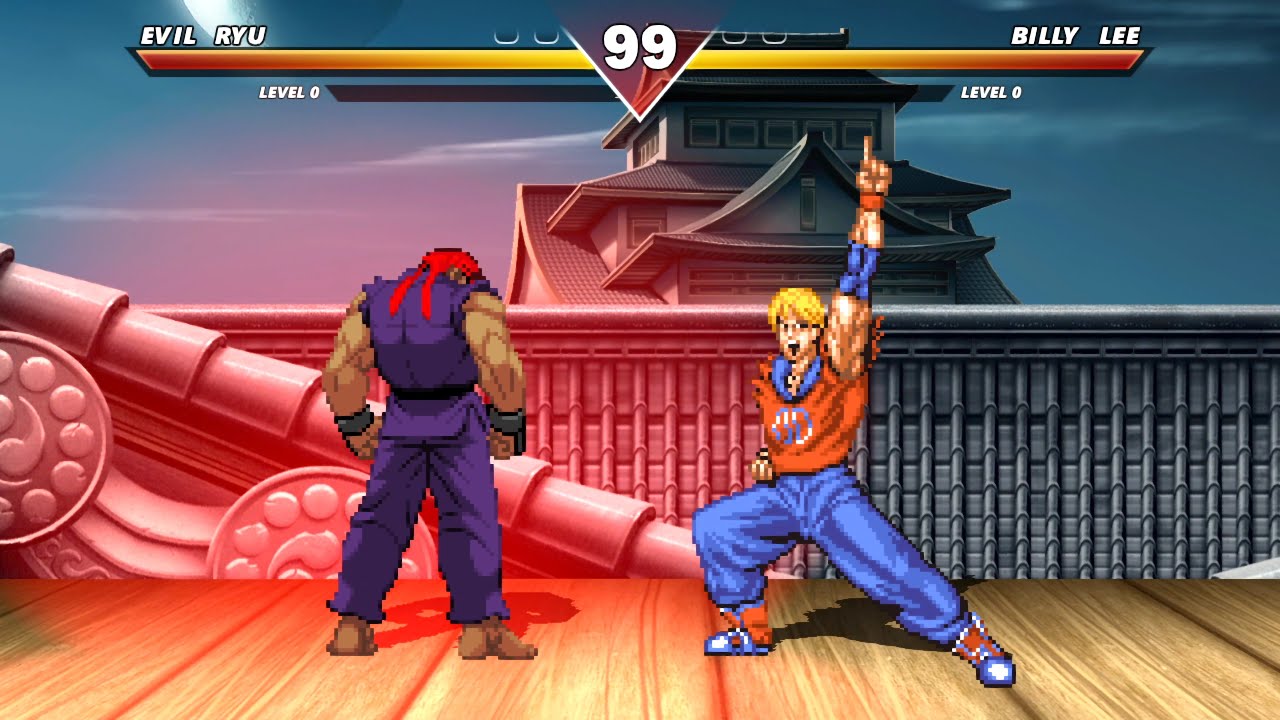 Evil Ryu Vs Billy Lee - Capcom Vs Snk Insane Battle ! - YouTube