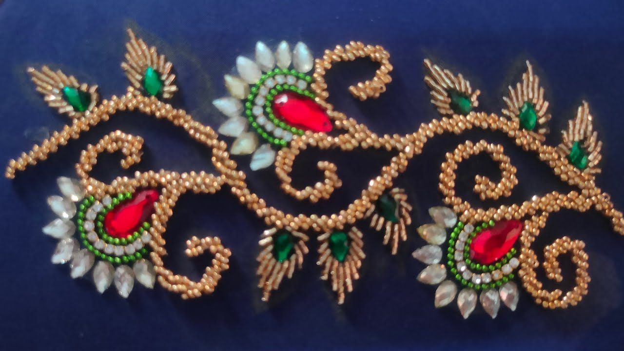 Beautiful Hand Embroidery Design Aari work design for beginner💫How to ...