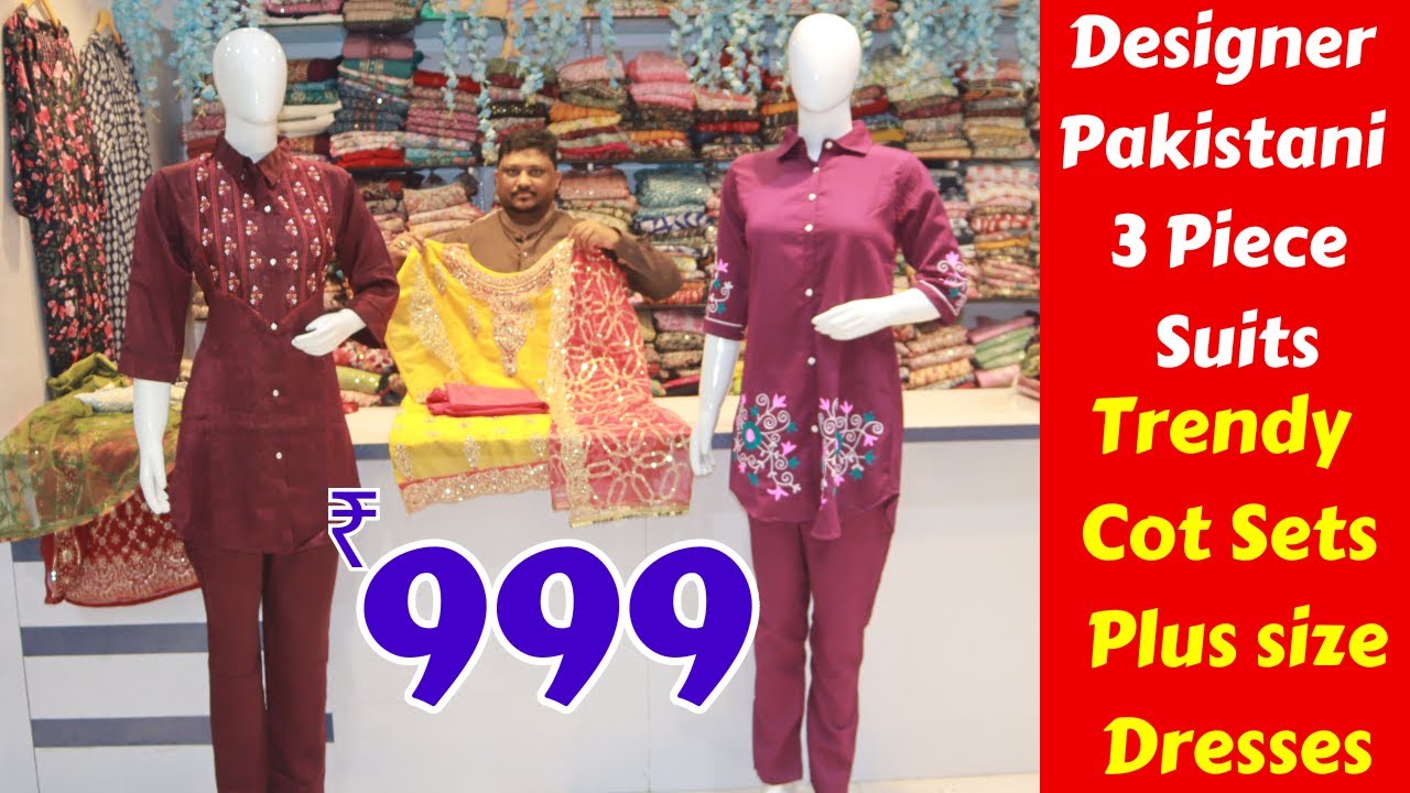 New Arrival Designer Pakistani 3 Piece Suits Trendy Cot Sets Plus size ...