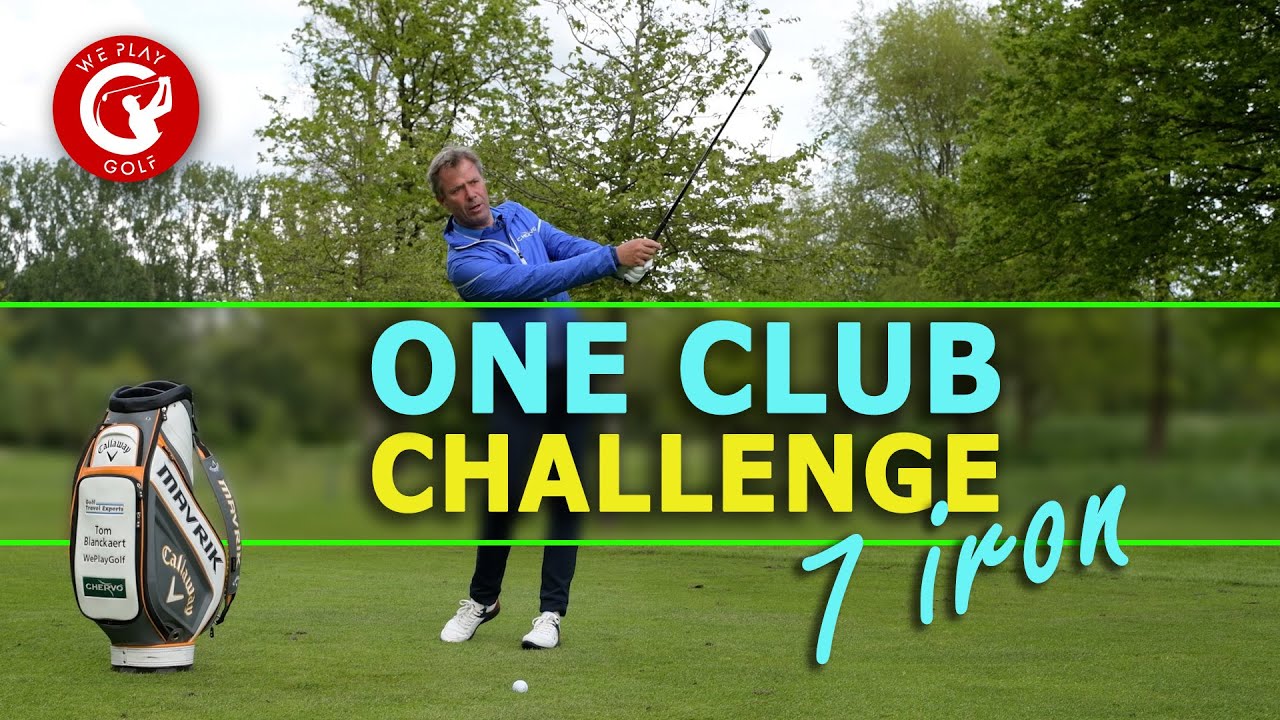 One Club Challenge - Play a par 4 with only a 7 iron - YouTube