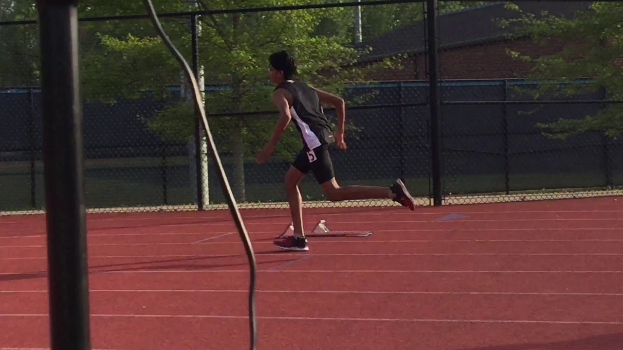 Sparsh Talati 400 meter start Cambridge HS Meet 2019 - YouTube