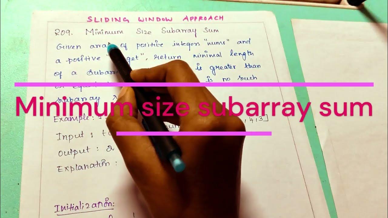 "Master the Minimum Size Subarray Sum! LeetCode Problem Explained in Tamil 🎯🚀" - YouTube