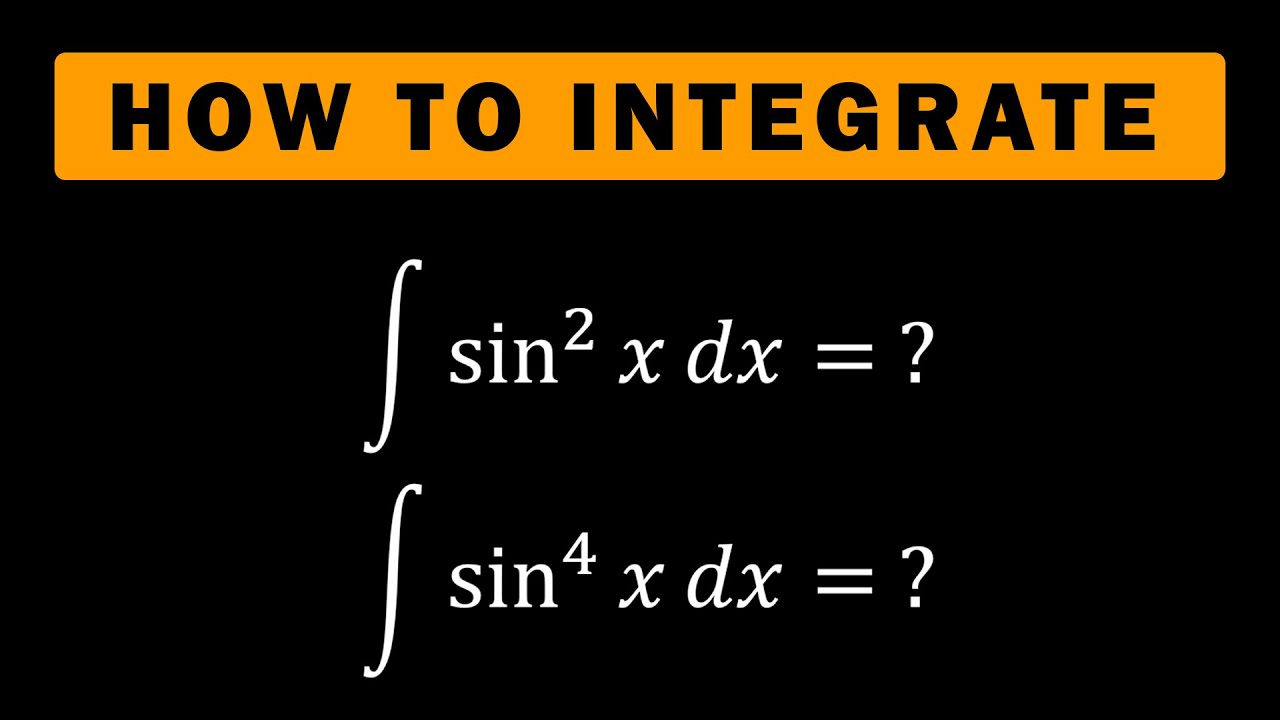 Integration Of Sin 2x And Sin 4x With The Cosine Double Angle Formula