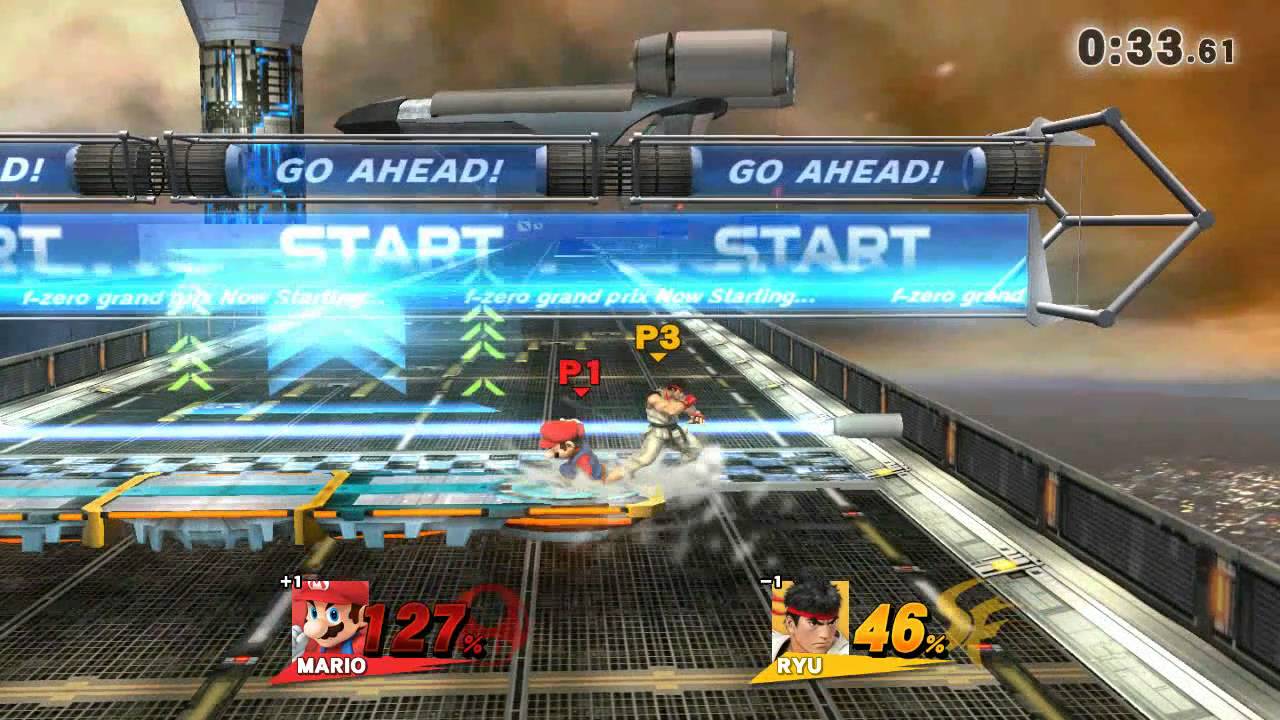 Super Smash Bros Wii U Online Battle Mario vs. Ryu - YouTube
