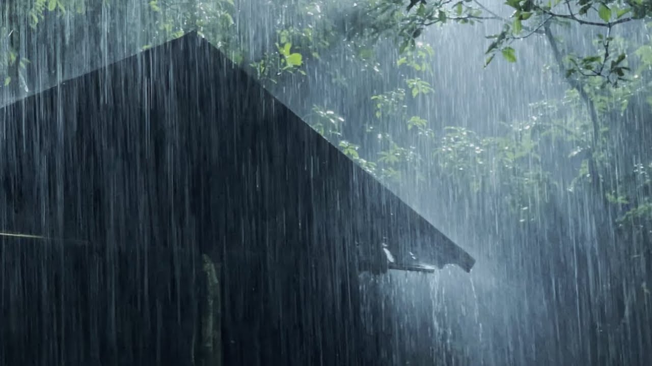 Fall Asleep in Under 5 Minutes with Heavy Rainstorm & Thunder at Night ...