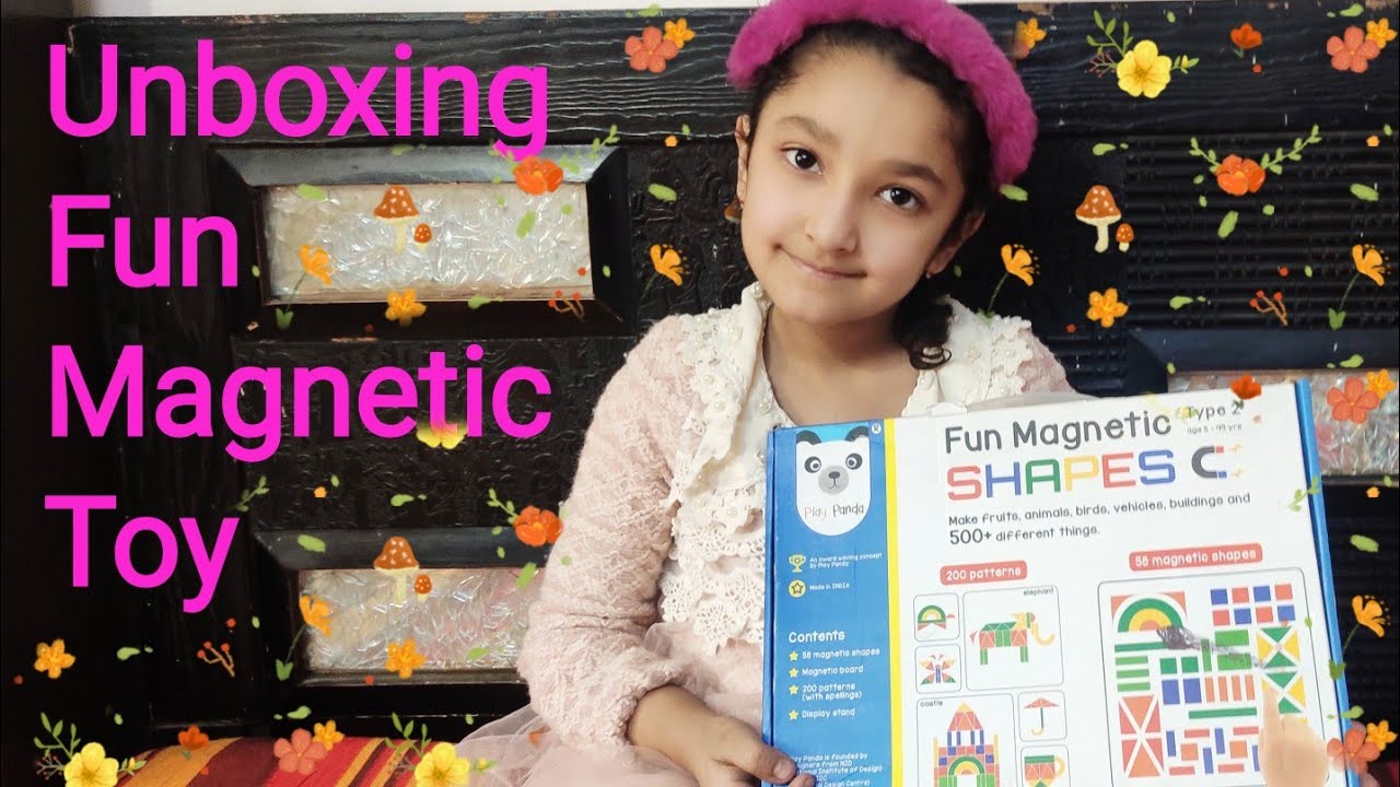 Fun magnetic shapes type 2(Play Panda) toy unboxing (colourful shapes ...