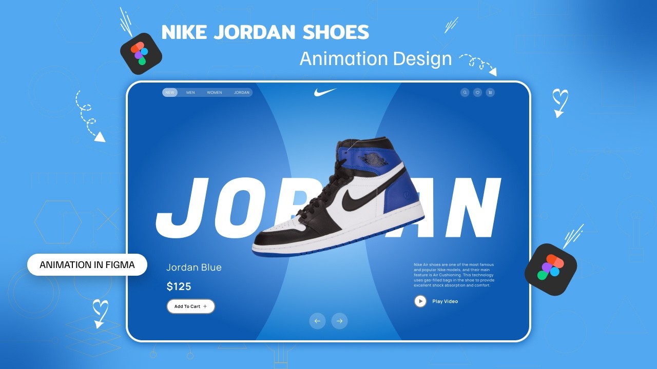Nike Air Jordan Website UI Design in Figma | Animation in Figma | Figma ...