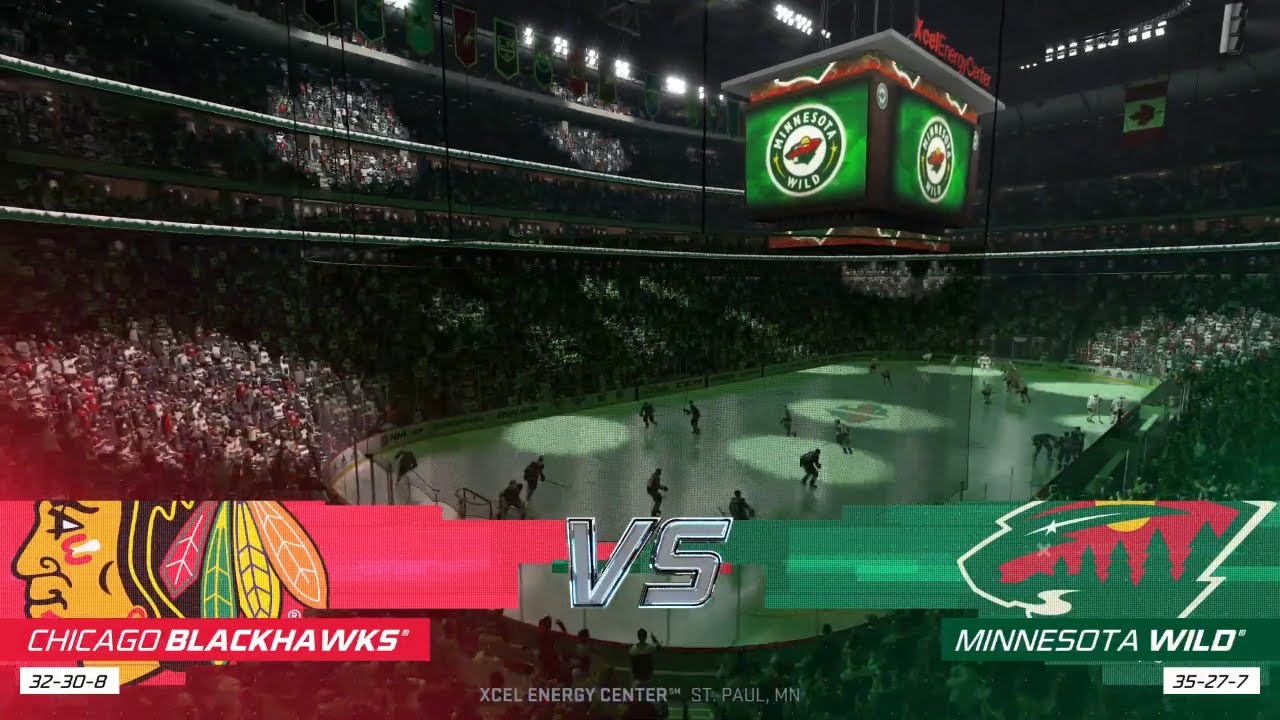 NHL 21 Full Match - Chicago Blackhawks vs Minnesota Wild - Simulation ...