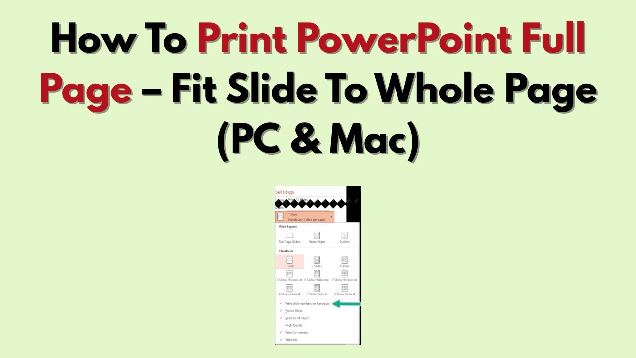 How To Print PowerPoint Full Page – Fit Slide To Whole Page (PC & Mac ...