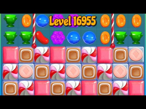 Candy Crush Saga Level 16955 (5 Combinations of two Color Bombs) - YouTube