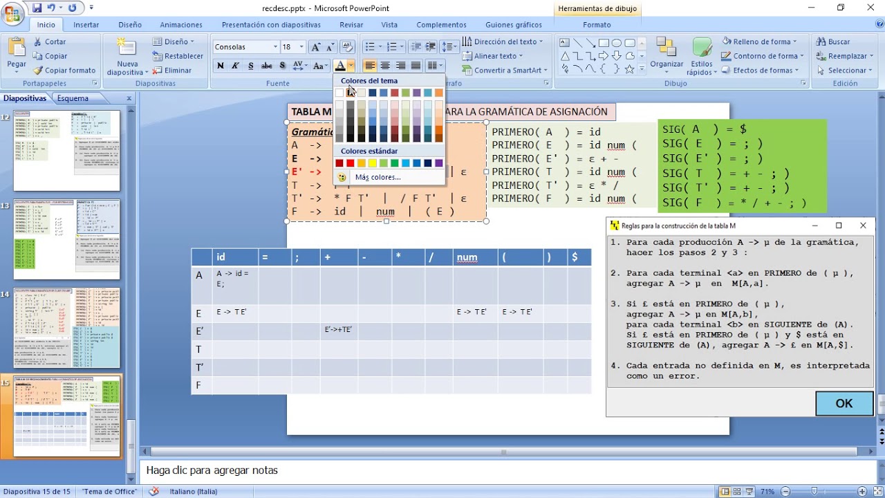 RD-NRP (Parte 24) - TABLA M / GRAMÁTICA DE ASIGNACIÓN - YouTube