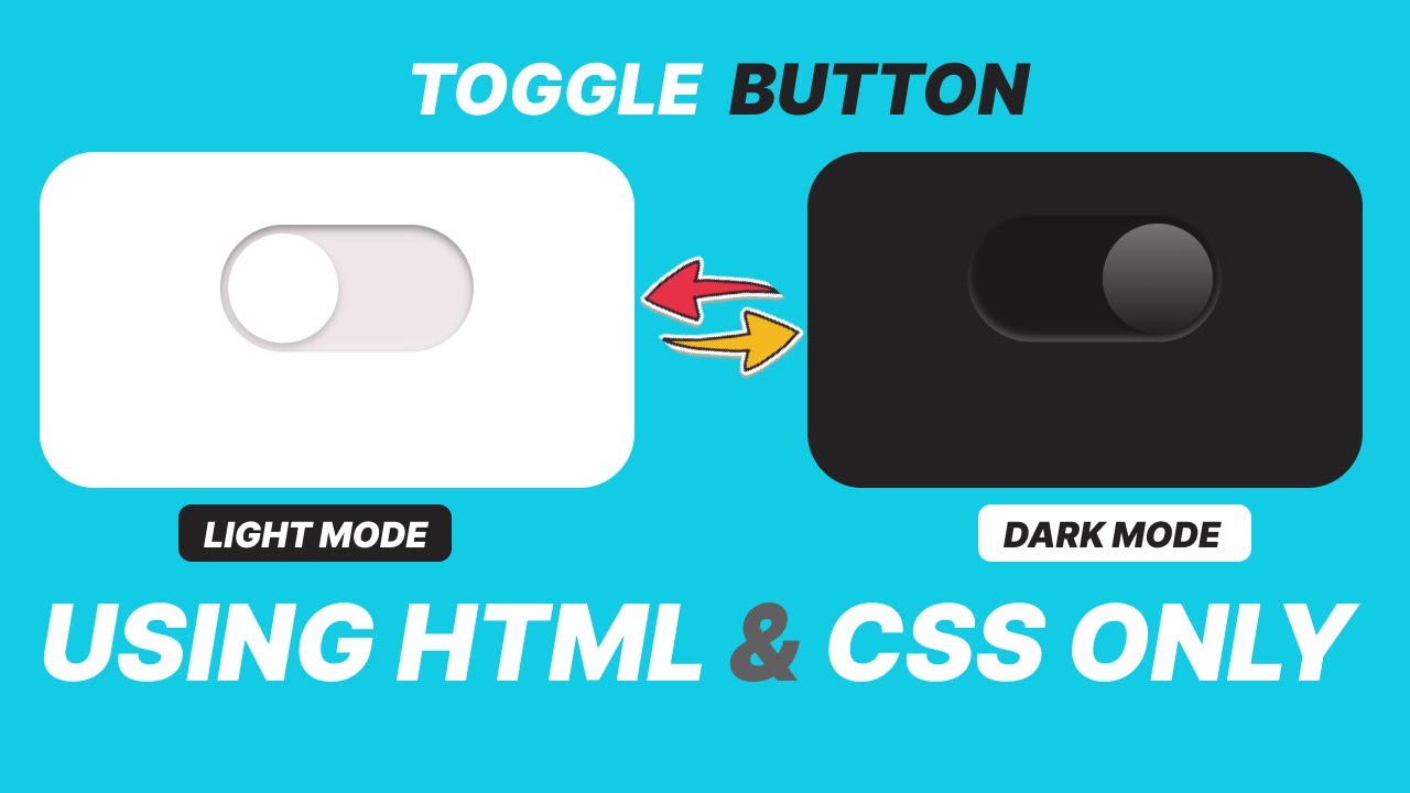 How To Make Toggle Button Using HTML and CSS | CSS Toggle Switch ...