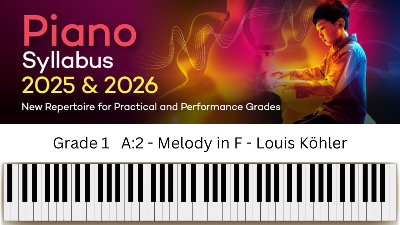 Melody in F by Louis Köhler (ABRSM Piano Grade 1, 2025-26, List A:2 ...