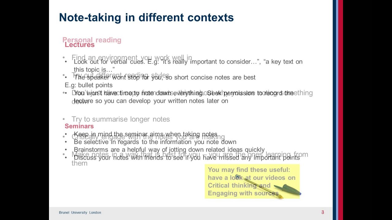 Effective note-taking - YouTube