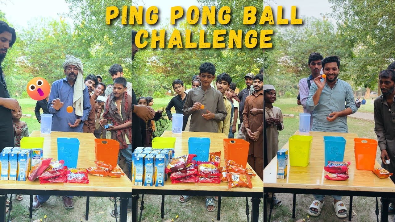 Ping pong Ball Challenge | Funny Games | Food Challenge - YouTube