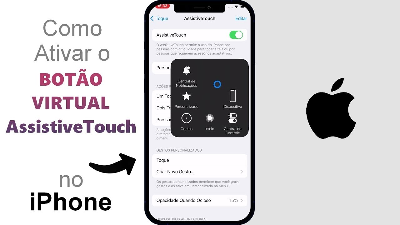 Como Ativar o BOTÃO VIRTUAL no iPhone (Assistive Touch) - YouTube