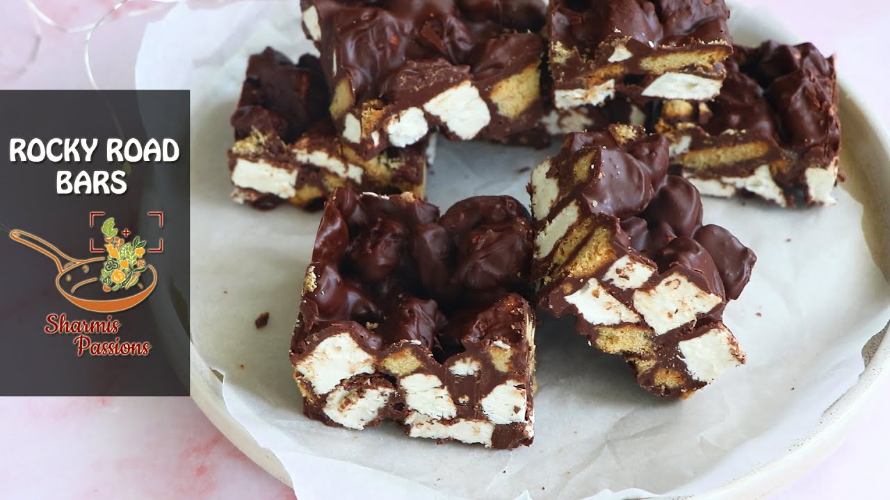 Rocky Road Bars Recipe (3 Ingredient Rocky Road Bars) - YouTube