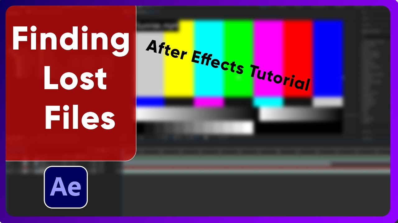 Finding Lost Files In After Effects Relink Ep26 after Effects Tutorial YouTube Finding Lost Files In After Effects Relink Ep26 after Effects Tutorial YouTube