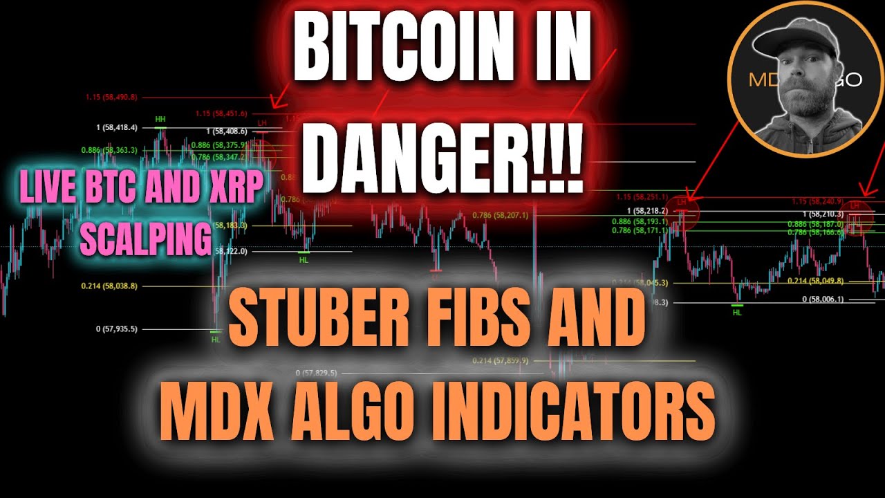 BITCOIN IN DANGER!!!🤯 LIVE BTC AND XRP SCALPING /w MDX ALGO INDICATORS - YouTube
