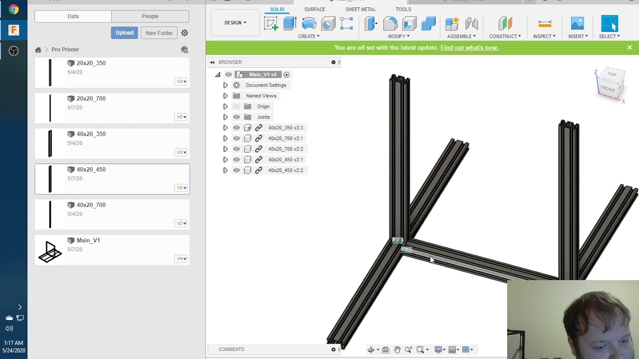 Pro 3D Printer Frame & Rails - YouTube