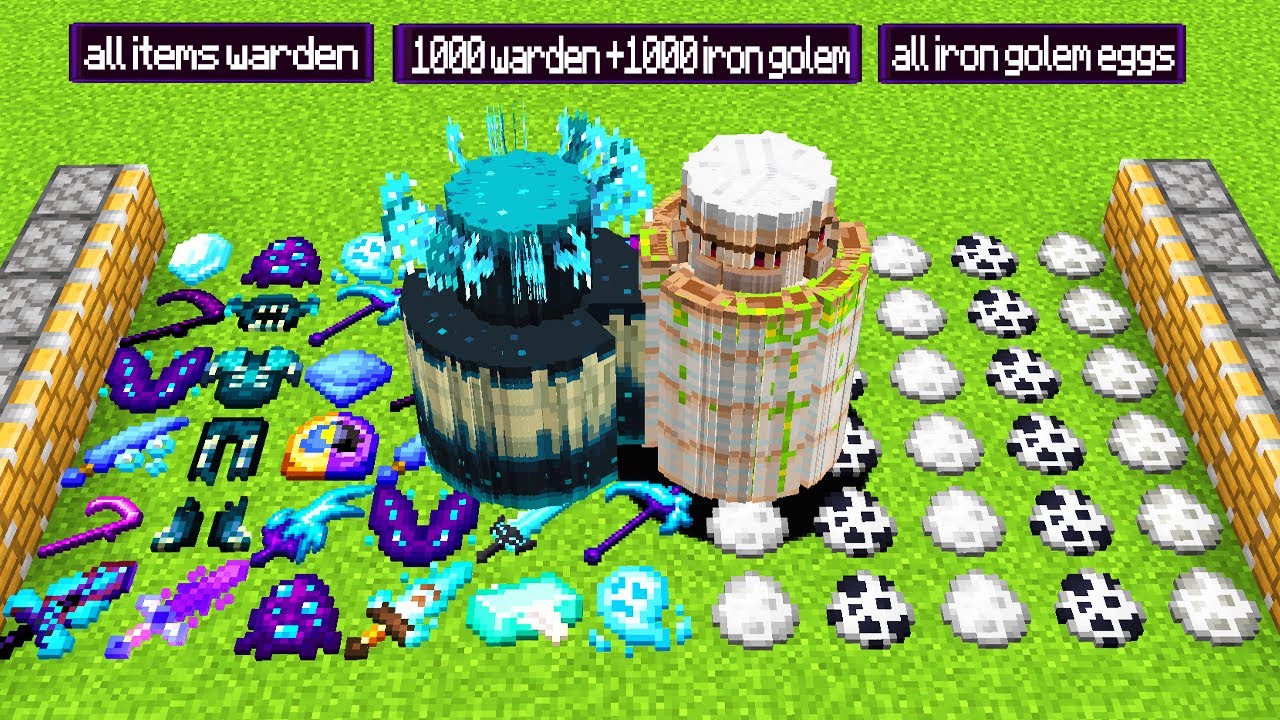 all new varden items + 1000 varden + 1000 iron golems + all new golem ...