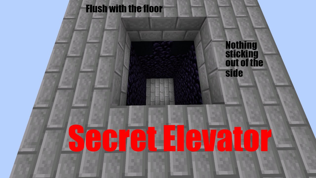 Minecraft secret slime block elevator tutorial - YouTube