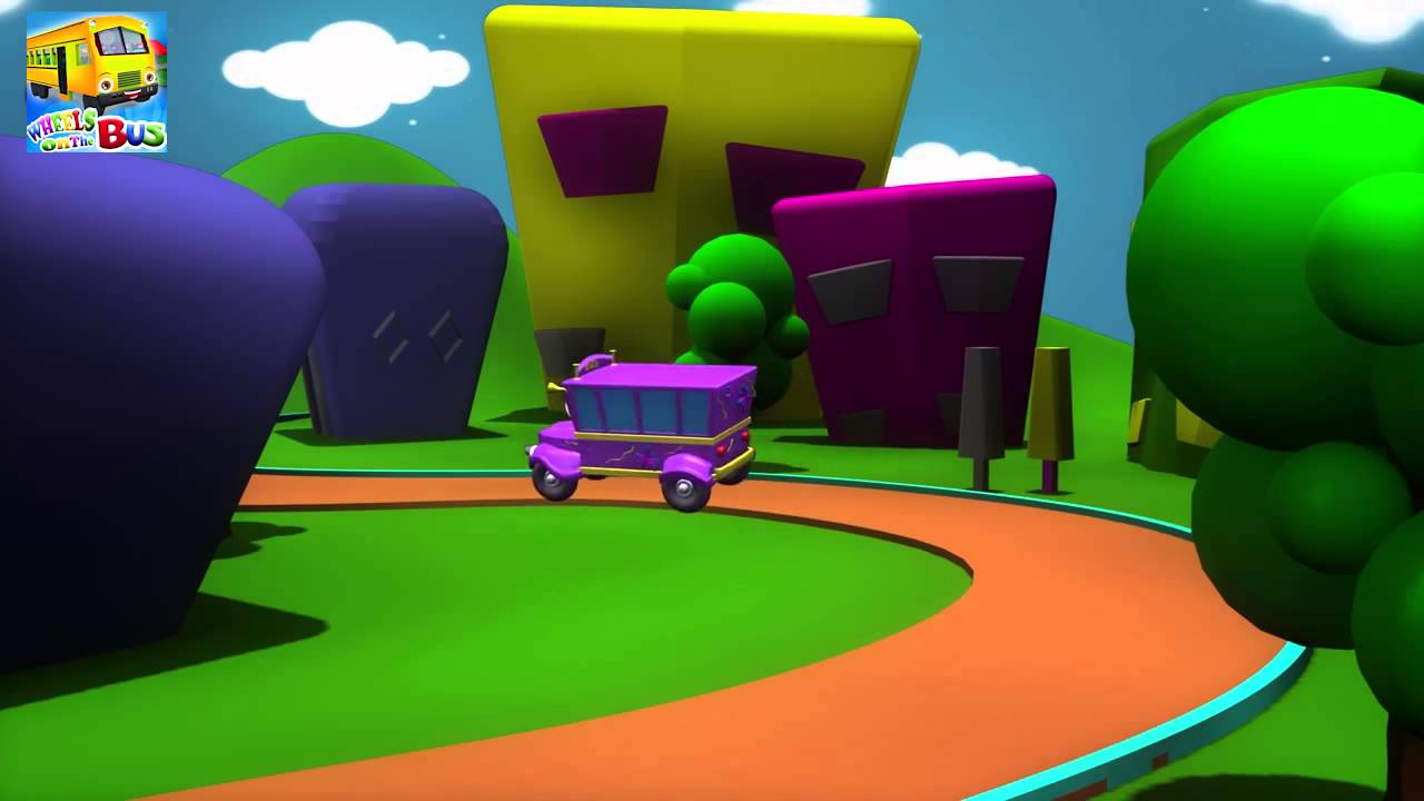 3D Wheels On The Bus | 3D Kids Nursery Rhymes | The Wheels On The Bus ...