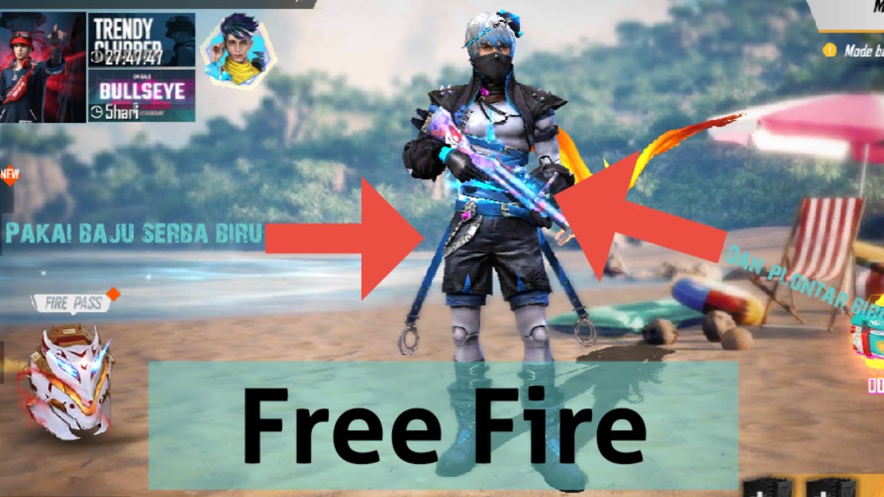 Pakai serba warna biru di Free Fire - YouTube