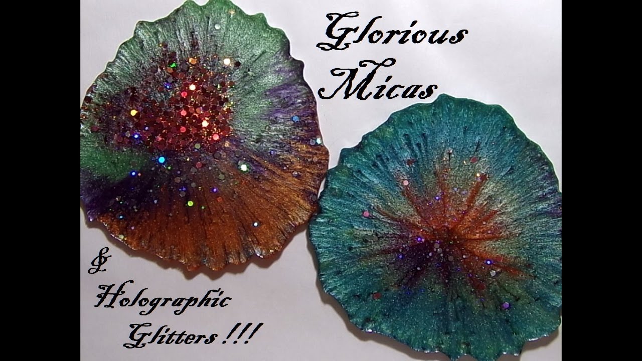 [15] Mica and Glitter "Puddle Pours" EZPZ!!! - YouTube