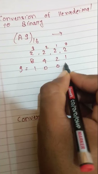 Hexadecimal to Binary conversion#youtubeshorts - YouTube