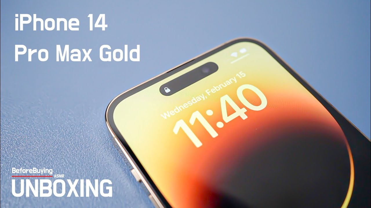 iPhone 14 Pro Max Gold Unboxing - ASMR - YouTube