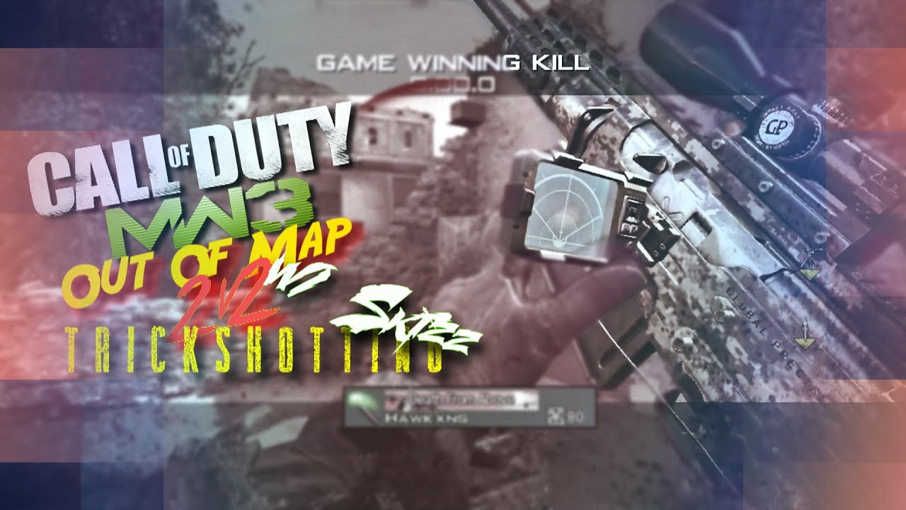 4 Shots! - Mw3 Out of Map 2v2 Trickshotting - YouTube
