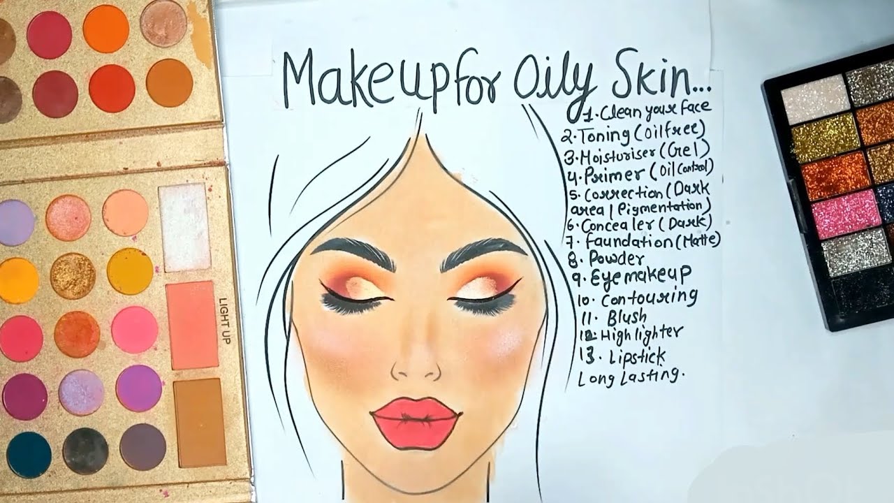 How to Draw MAKEUP on a FACE 💅💄💋MAKEUP on a FACE Drawing | Makeup for ...