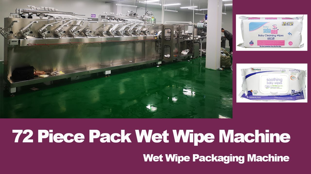 72 piece pack wet wipe machine | wet wipe packaging machine - YouTube