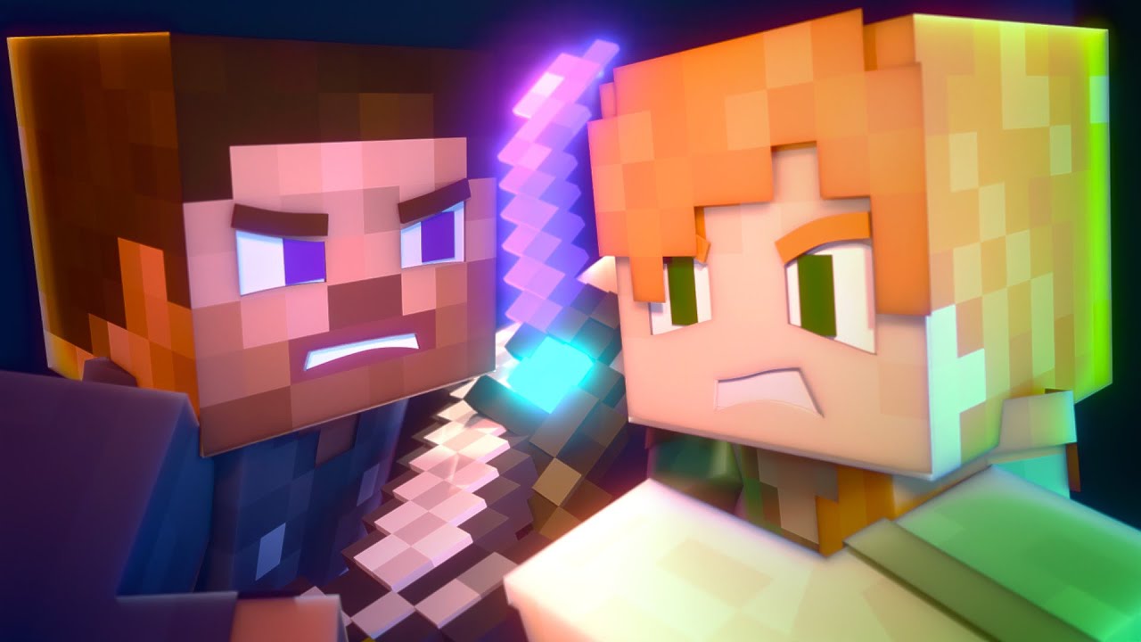 ALEX VS STEVE (Minecraft Fight Scene) - YouTube