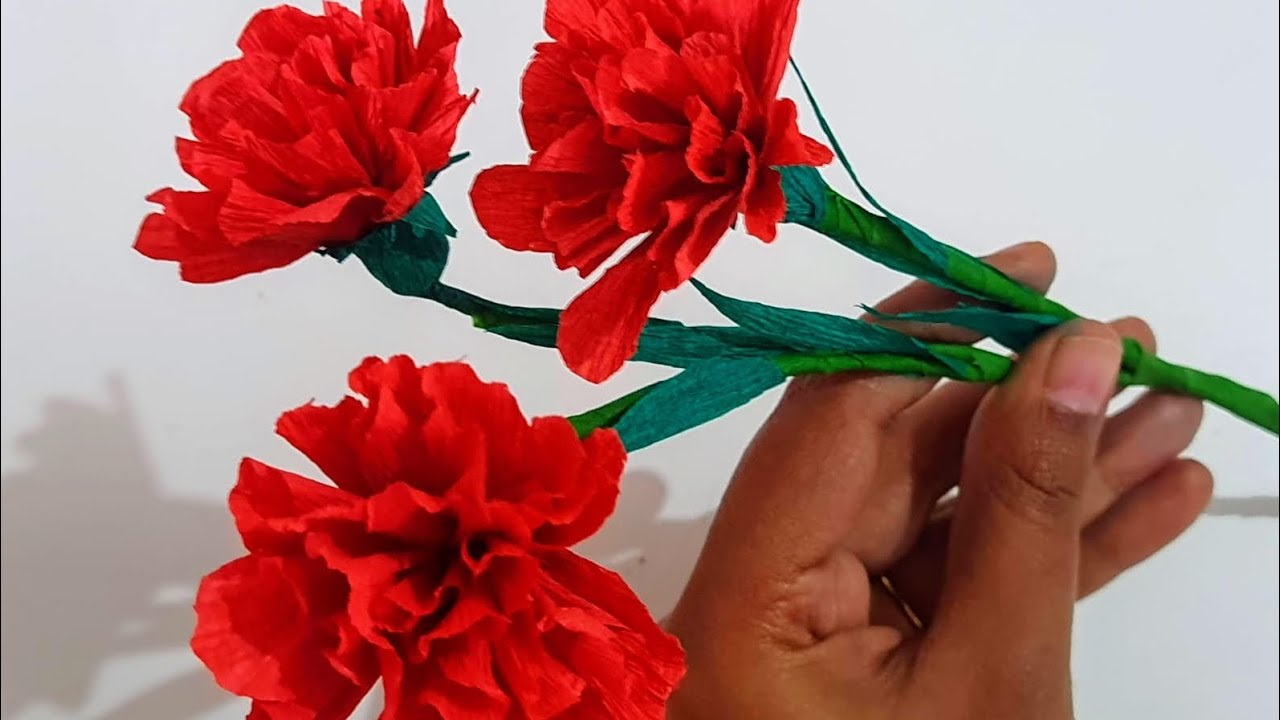 Blossoming Beauty: A Step-by-Step Guide to Crafting Carnation Paper ...
