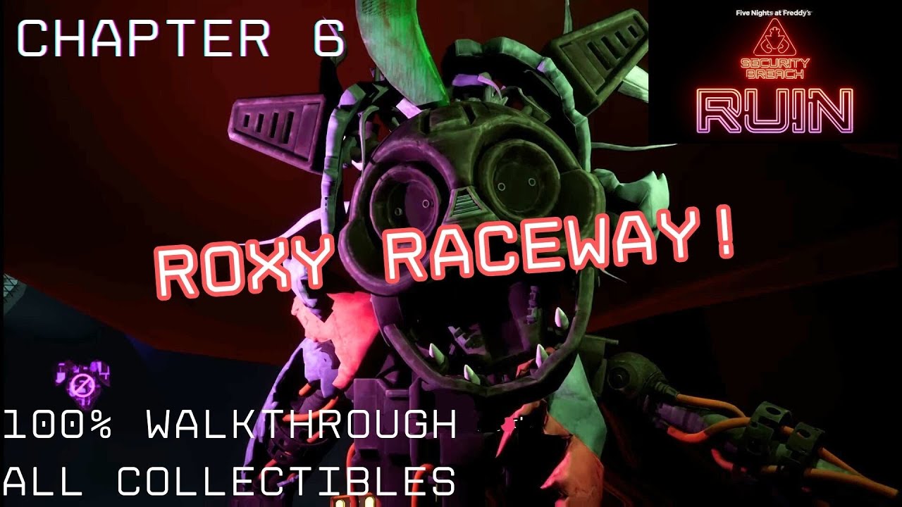 CHAPTER 6 - FNAF Security Breach RUIN DLC PS5- ALMOST RUN OVER AT ROXY ...